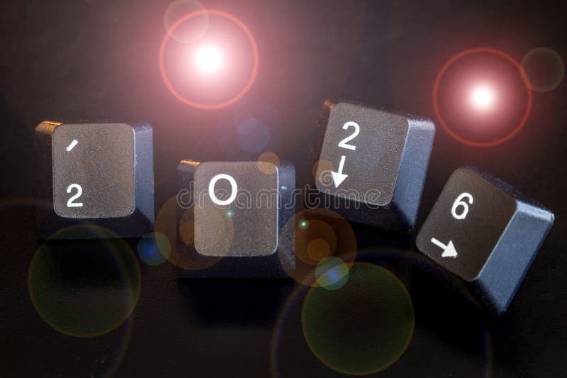 Composed with Computer Keys, New Year Celebration, a New Year ...