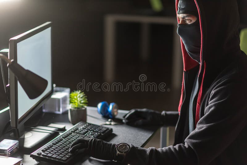 Serious Burglar Using Clues for Stealing Stock Photo - Image of risk ...
