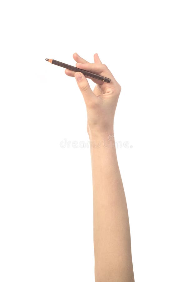 Main Avec Le Dessin Au Crayon Photo stock - Image du mesure, créateur ...