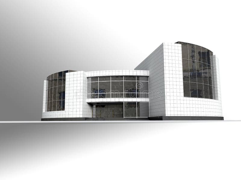 Composición arquitectónica stock de ilustración. Ilustración de cristal ...