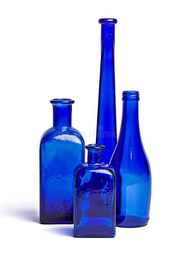 Composición De Botellas Azules Viejas Imagen de archivo - Imagen de ...