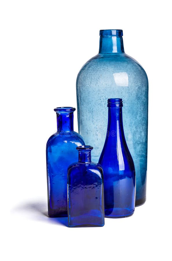 Botellas Azules De Bebidas Alcohólicas Foto de archivo - Imagen de ...