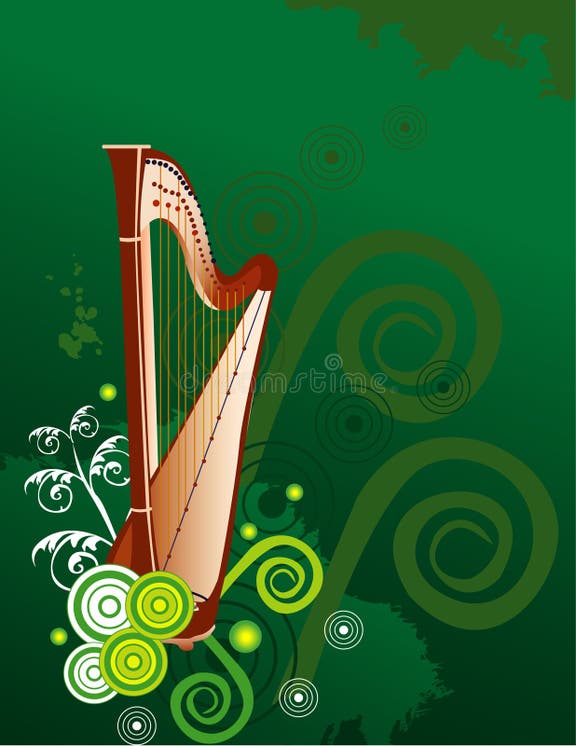 Composición Del Vector De La Arpa Ilustración del Vector - Ilustración ...