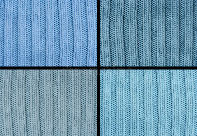 Knitted Woolen Pattern Closeup. Set Stock Photo - Image of fiber ...