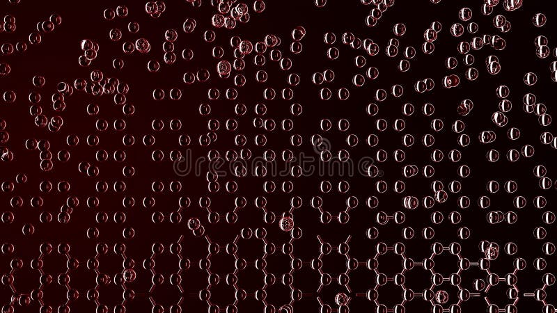 Creating Red Hexagonal Molecular Structure Model, 3D Rendering Stock ...