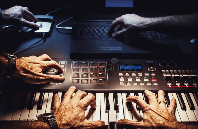 Composing Music Nowadays stock image. Image of concept - 79016707