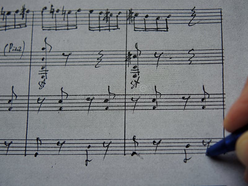 Composing musical notes stock image. Image of music, sheet - 78912627