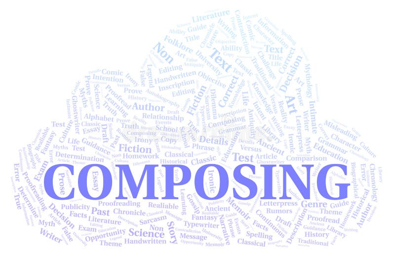 Composing Typography Word Cloud Create with the Text only Stock ...