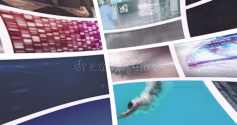 Composite Animation of Multiple Scrolling Business, Leisure and ...