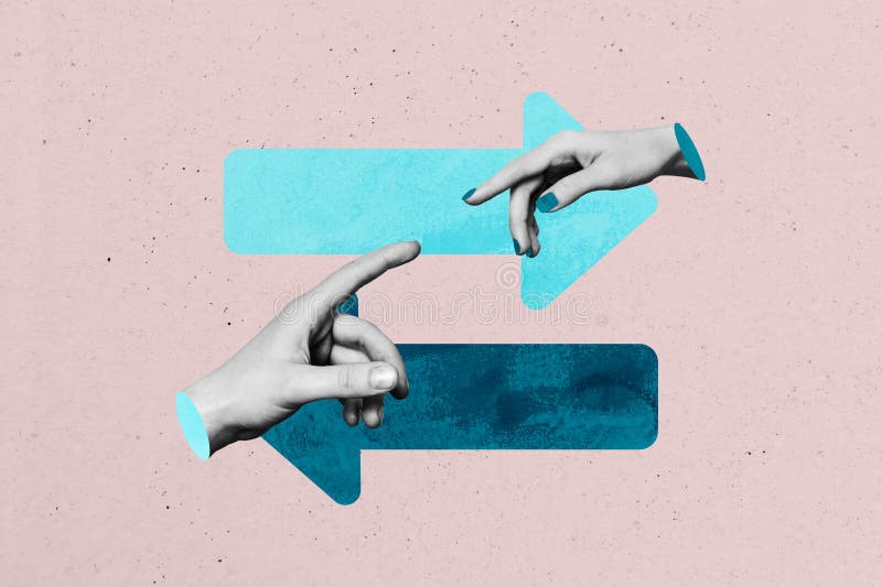 Composite Art 3d Creative Image Collage of Business Hand Arrow ...