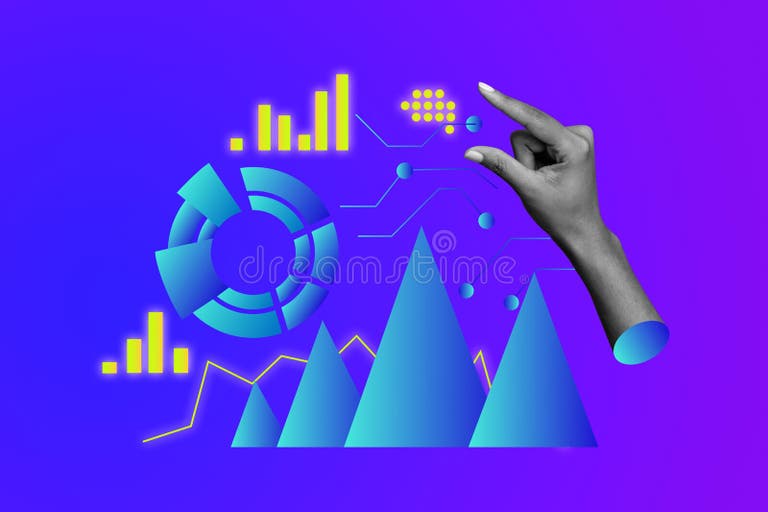 Composite Art 3d Creative Image Collage of Hand Show Cyberspace ...