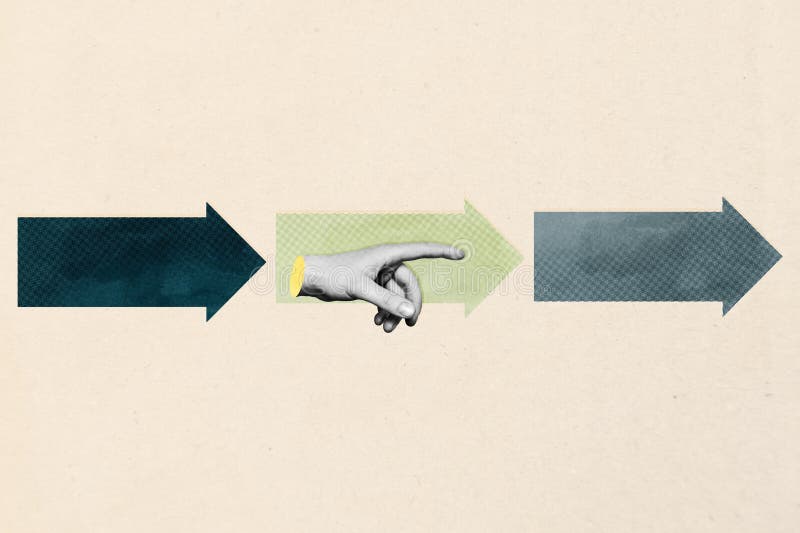 Show Index Finger Arrow Development Path Direction Stock Illustrations ...