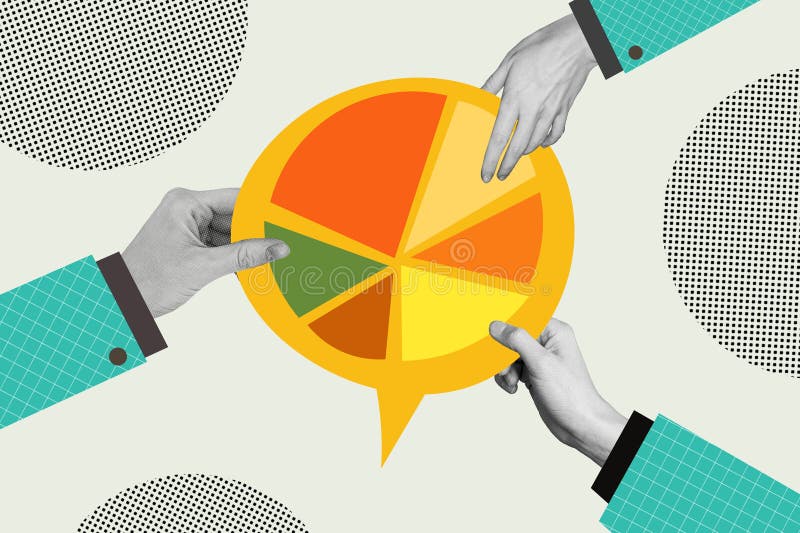 Composite Artwork Collage Image Picture of Arms Hold Dialogue Bubble ...