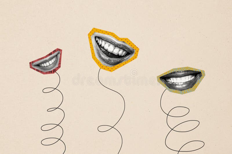 Composite Artwork Collage Image Picture of Mouth Hang Spring Isolated ...
