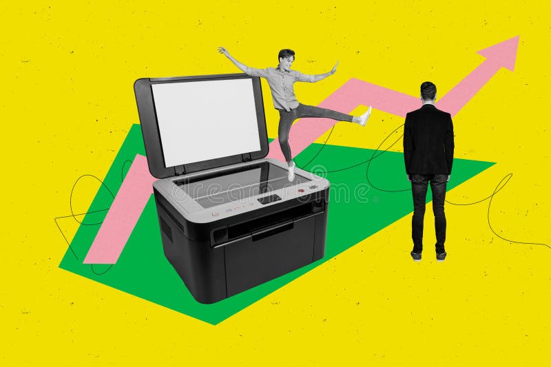 Composite Artwork 3d Image Collage of Two Happy Business Partners Men ...