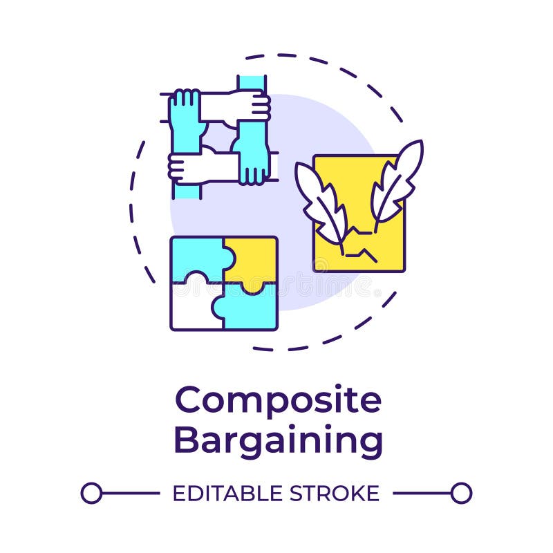 Composite Bargaining Multi Color Concept Icon Stock Vector ...