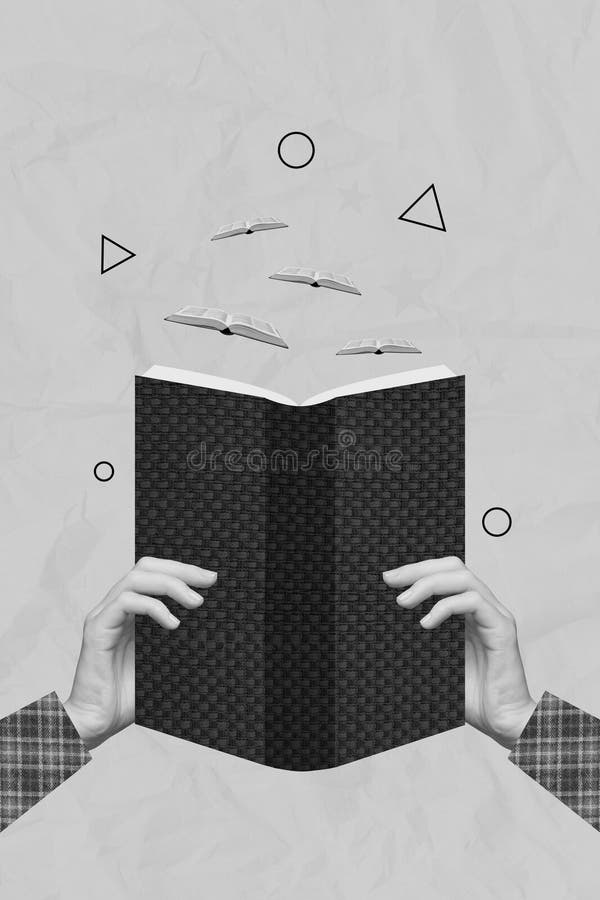 Composite Collage of Hands Holding Novel Reading Materials Interesting ...