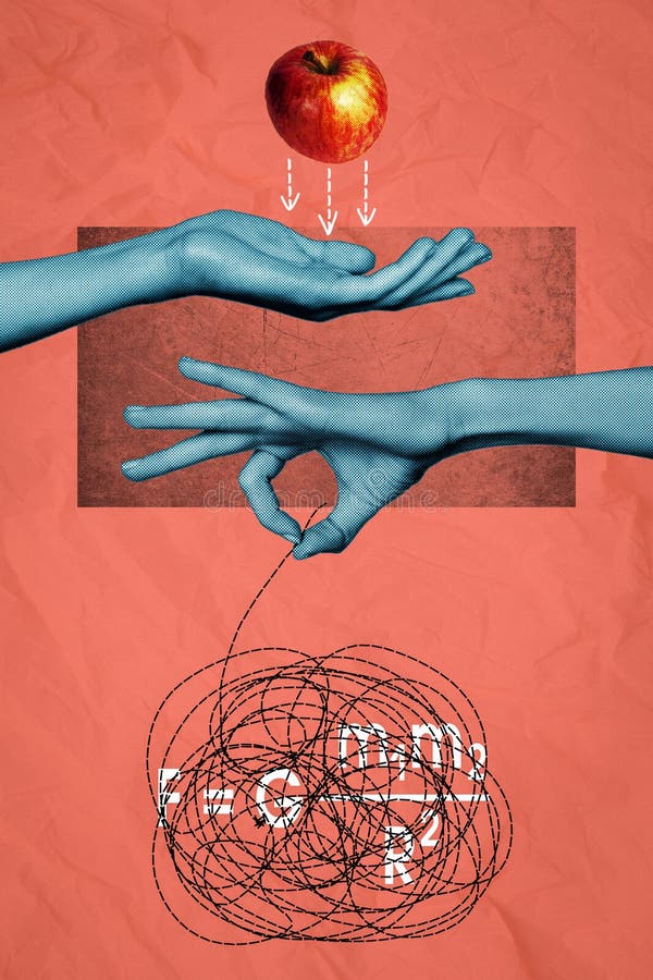 Composite Collage Image of Hands Holding Apple Tangled String Smart ...
