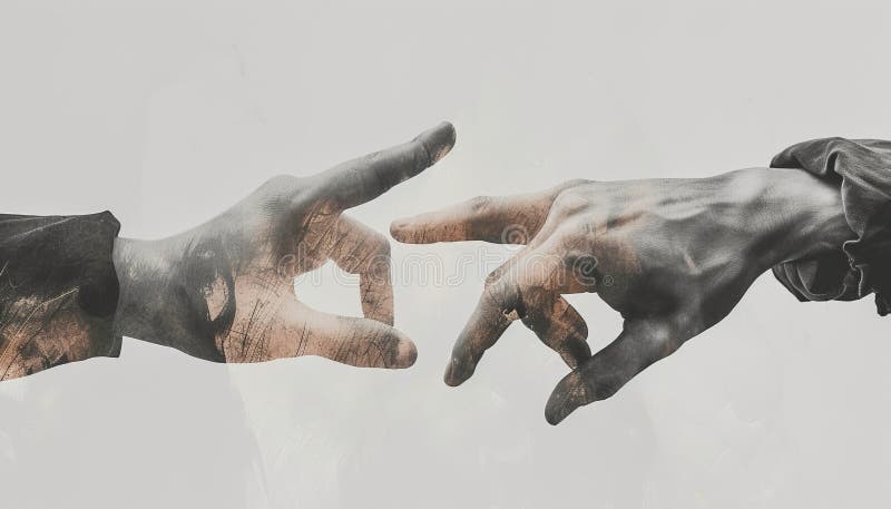 Composite Collage Image of Three People Collaboration Arm Finger Stock ...