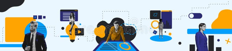 Composite Collage Panorama Image of Click Customer Designer Display ...