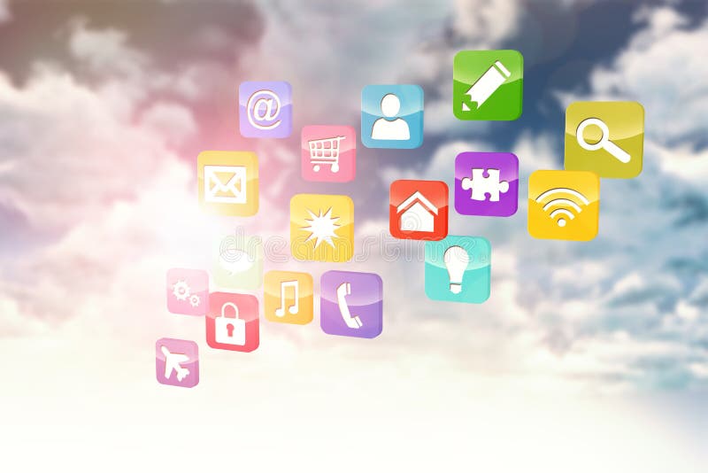 Composite 3d Image of Colourful Computer Applications Stock Image ...