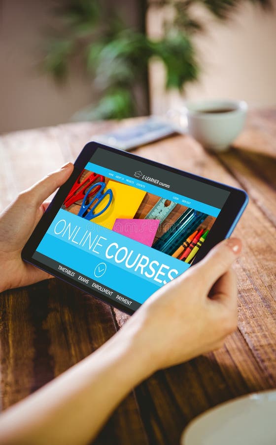 Composite 3d Image of Computer Generated Image of Online Education ...