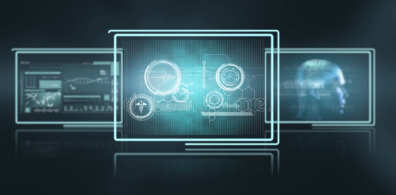 Composite 3d Image of Different Interface Stock Illustration ...