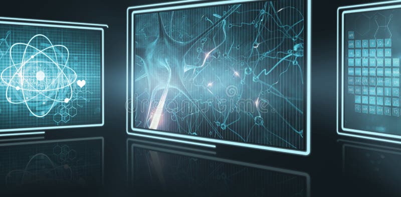 Composite 3d Image of Different Interface Stock Illustration ...