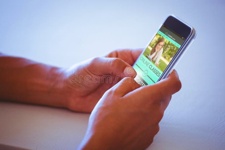 Composite 3d Image of Digitally Generated Image of E-learning Interface ...