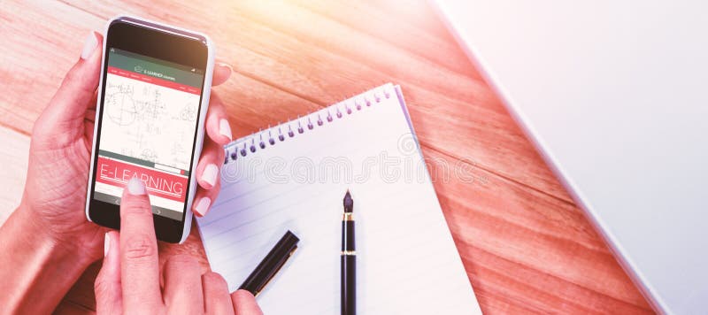 Composite 3d Image of Graphic Image of Online Education Interface on ...