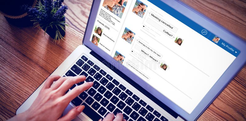 Composite 3d Image of Interface of Chat Application Stock Image - Image ...