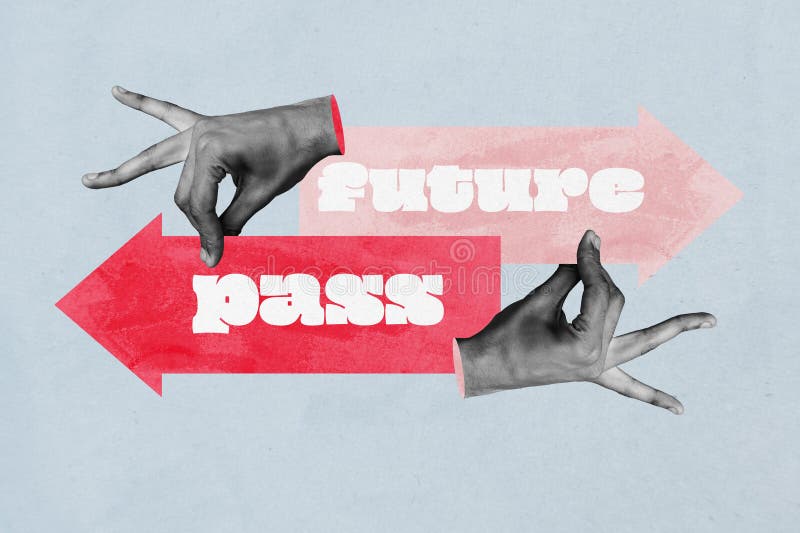 Composite Design Trend Artwork Collage of Hand Choice Target Analyzing ...