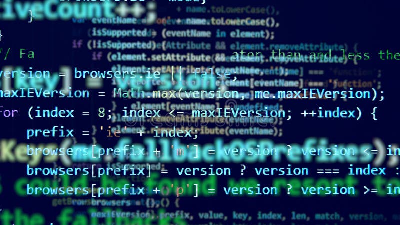 Composite Display of Multiple Computer Codes Coming Up Stock Video ...