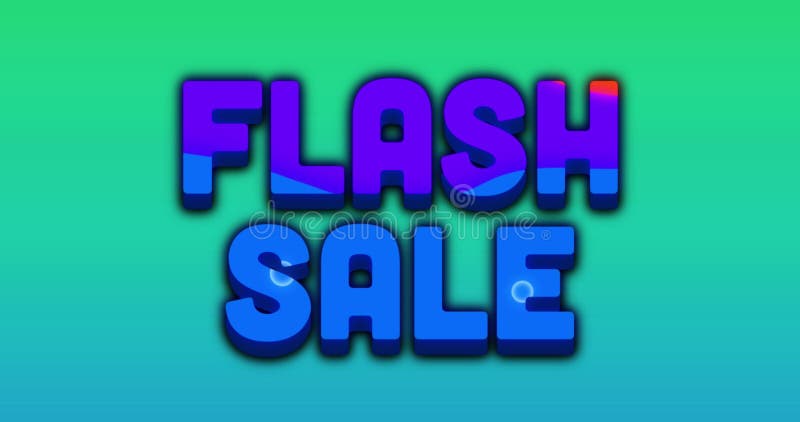 Composite of Flash Sale Text Over Green To Blue Background Stock ...