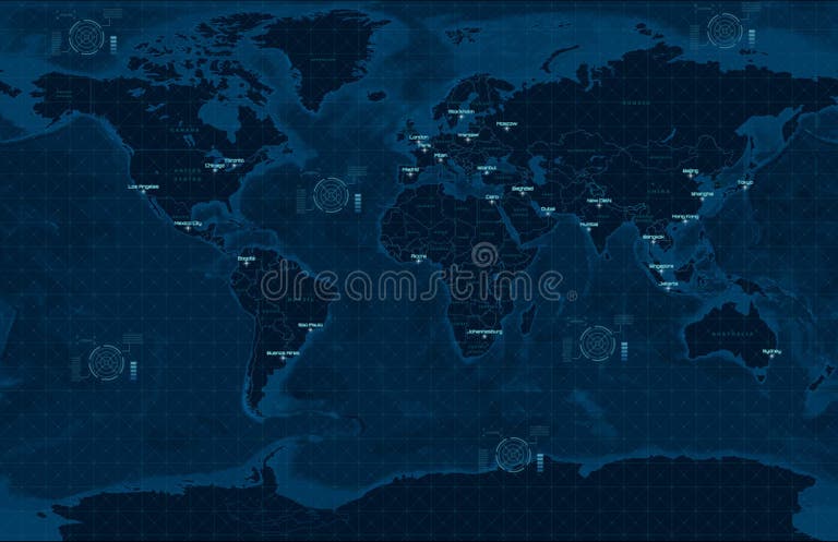 Composite Gaming Nova Firefly World Map Stock Illustration ...