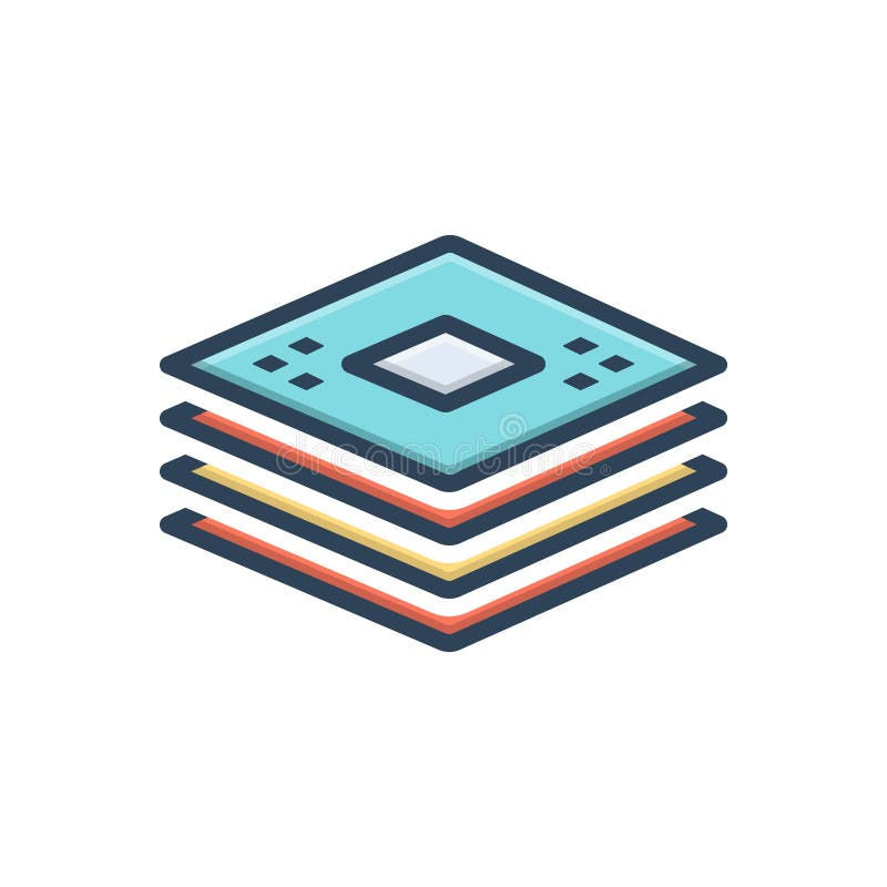 Color Illustration Icon for Composite, Slide and Mix Stock Vector ...