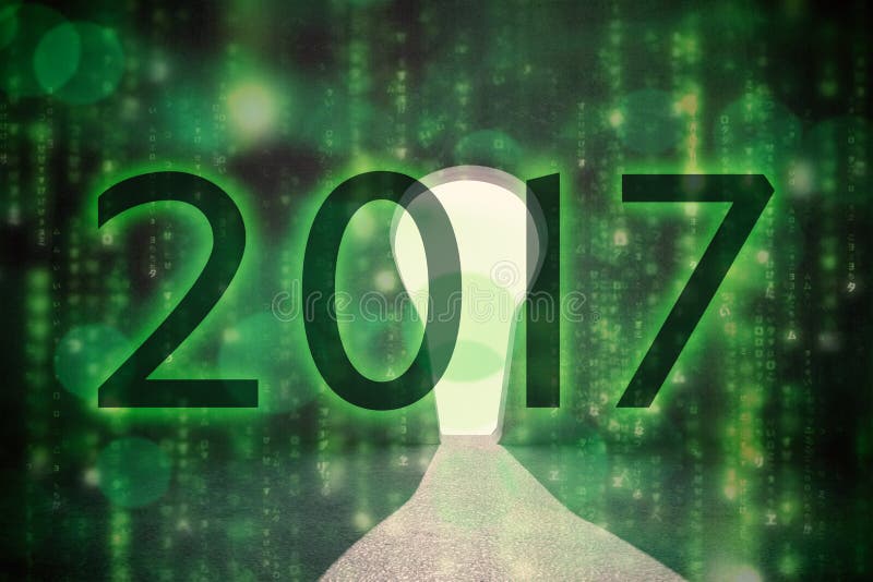 Composite image of 2017 stock illustration. Illustration of coding ...