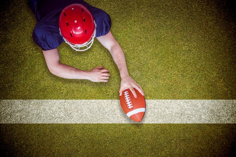 Composite Image of American Football Player Scoring a Touchdown Stock ...