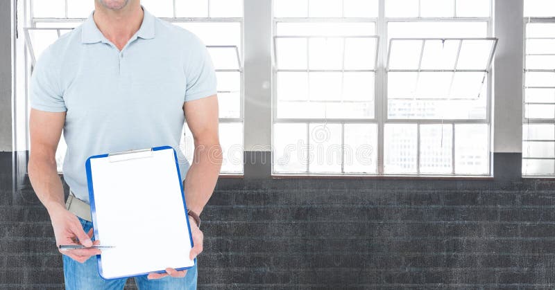 Composite Image of Architect Torso Against Windows Stock Photo - Image ...