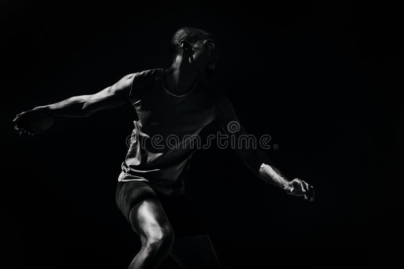 Athlete Throwing Discus in Stadium Stock Image - Image of efforts ...