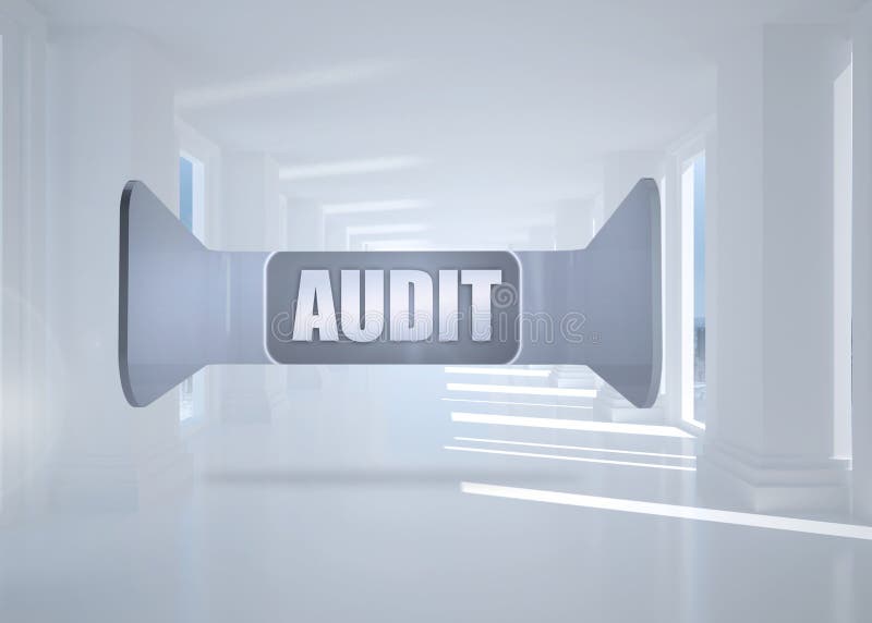 Composite Image of Audit Banner on Abstract Screen Stock Illustration ...