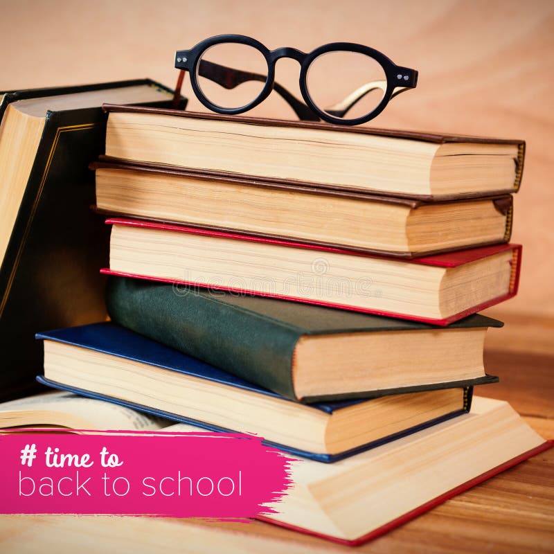 Composite Image of Back To School Text with Hashtag Stock Illustration ...