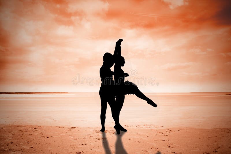 Ballet Partners Dancing Gracefully Together Stock Image - Image of ...