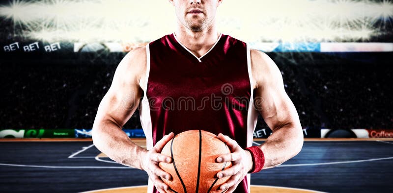 Composite Image of Basketball Player Stock Image - Image of athlete ...