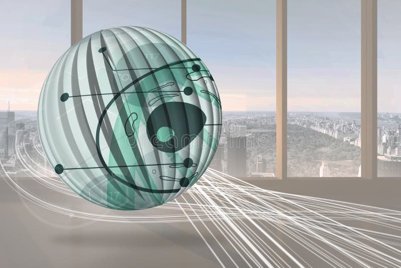 Composite Image of Biology Diagram on Abstract Screen Stock ...