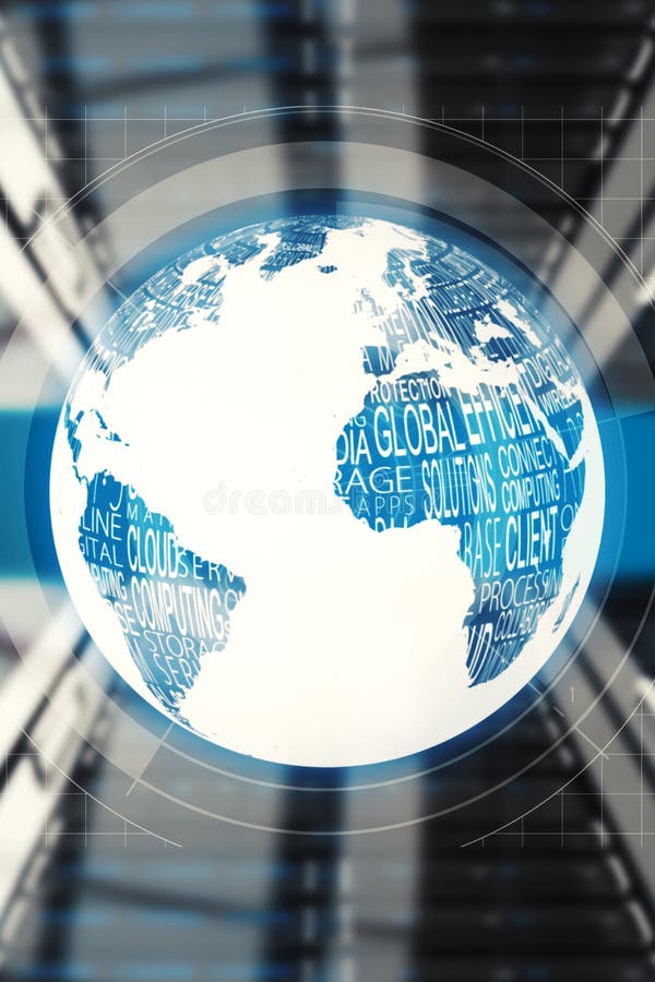 Composite Image of Black and White Earth Stock Illustration ...