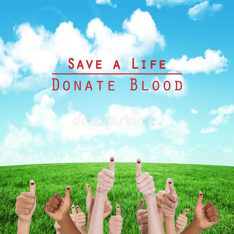 Composite Image of Blood Donation Stock Illustration - Illustration of ...