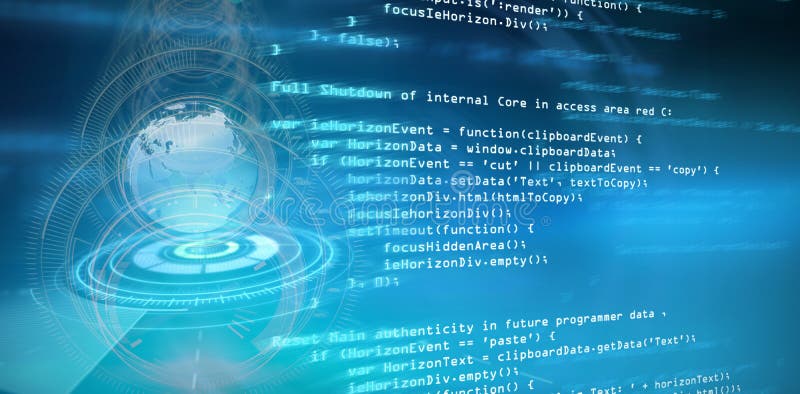 Composite Image of Blue Code Stock Illustration - Illustration of ...