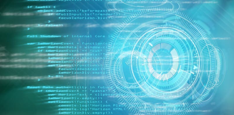 Composite Image of Blue Code Stock Illustration - Illustration of data ...