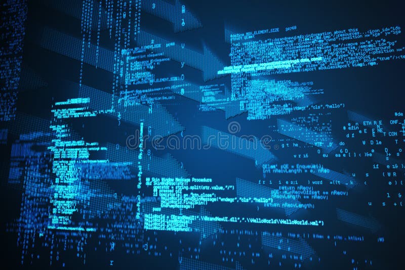 Composite Image of Blue Codes Stock Illustration - Illustration of ...